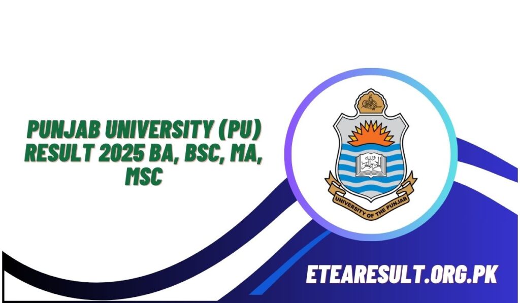 Punjab University (PU) Result 2025 BA, BSc, MA, MSc
